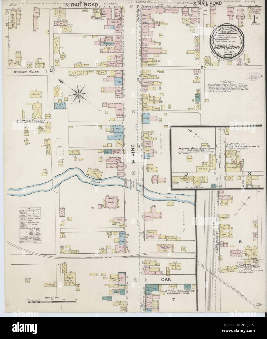 Sanborn Fire Insurance Map from Shippensburg, Cumberland And Franklin ...