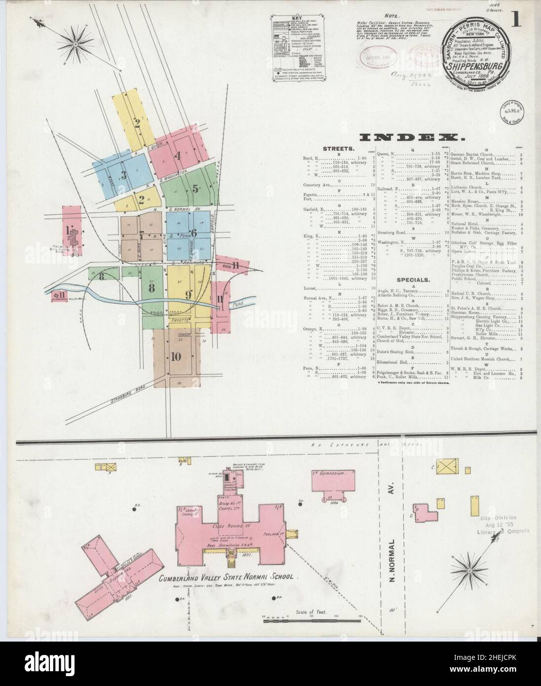 Sanborn Fire Insurance Map from Shippensburg, Cumberland And Franklin ...