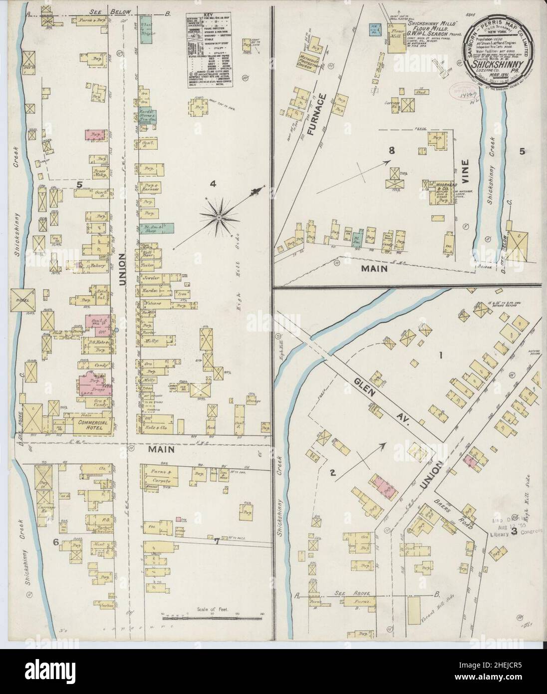 Sanborn Fire Insurance Map from Shickshinny, Luzerne County ...