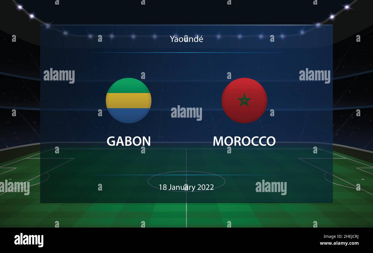 Morocco vs gabon africa cup of nations Stock Vector Images - Alamy