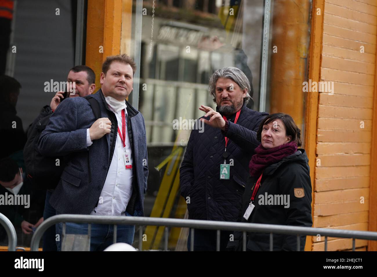 Art Director Nigel Evans (left) talks to Production Designer ...