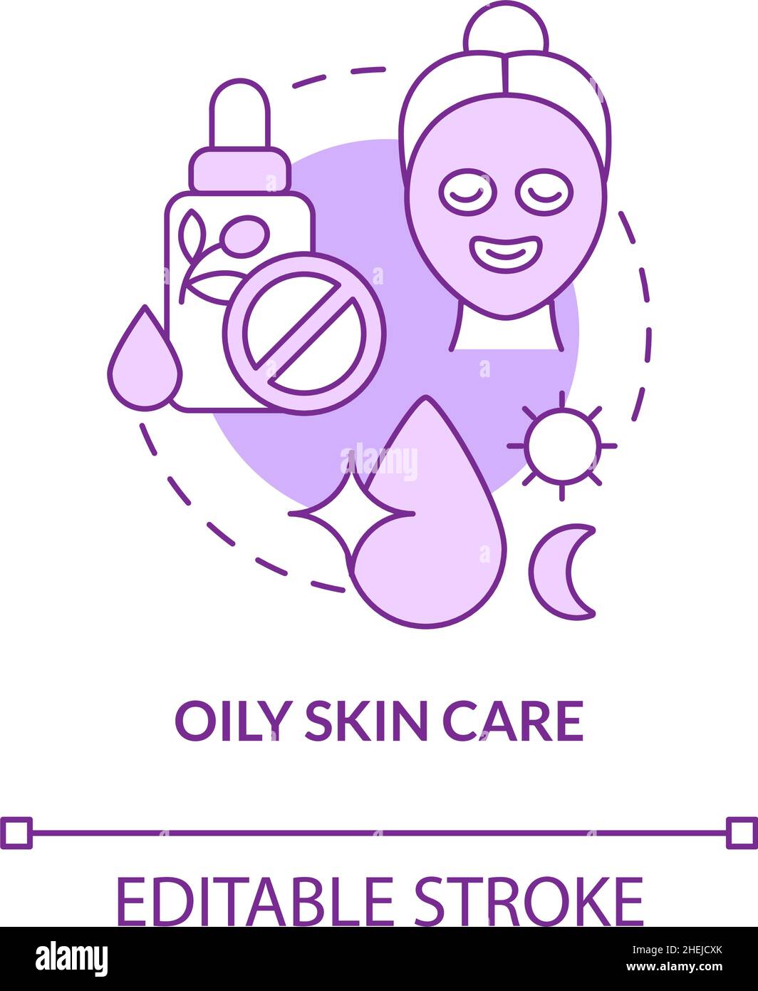 Oily skin Stock Vector Images - Alamy