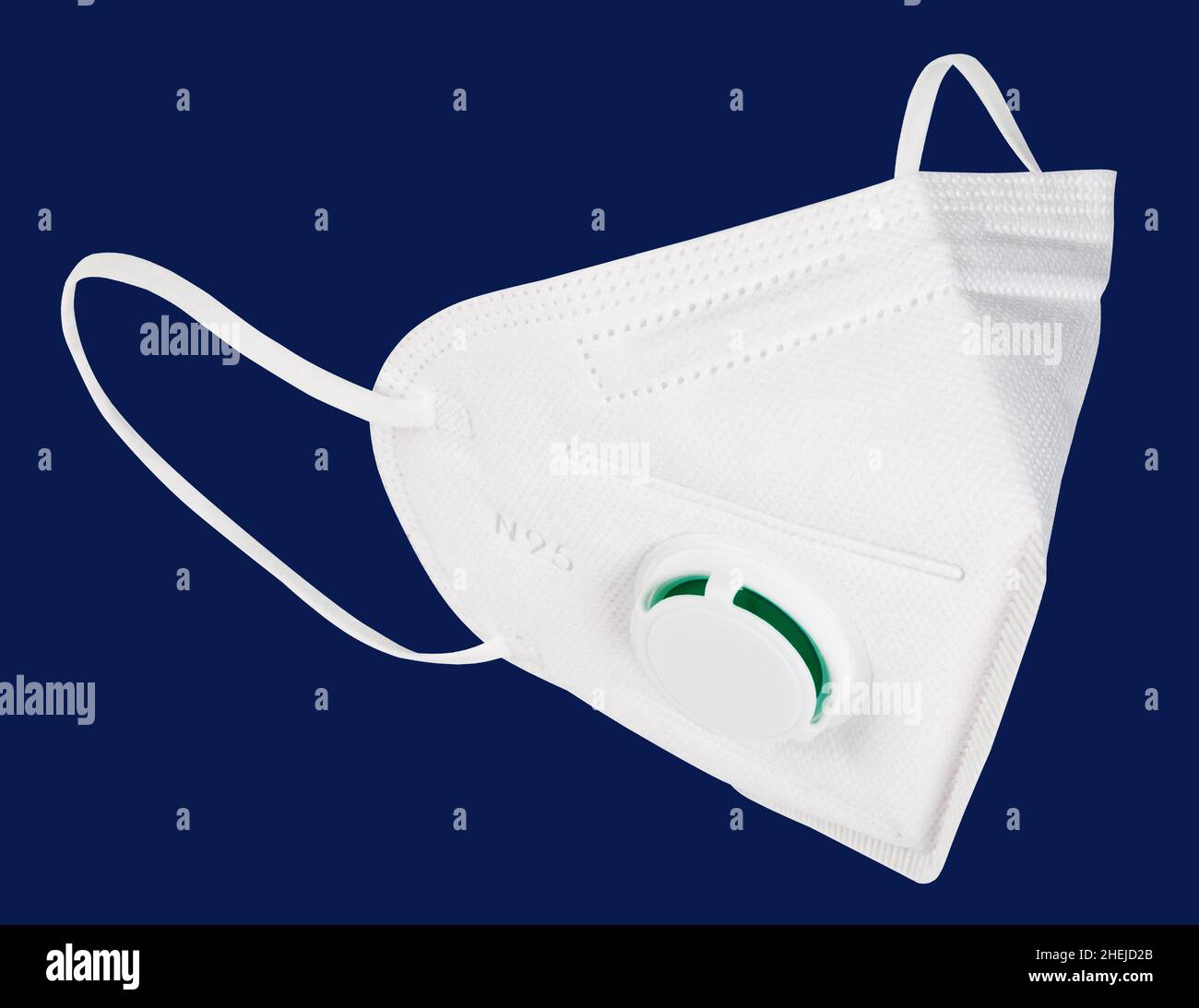 White five layer respirator mask N95 with valve Stock Photo - Alamy