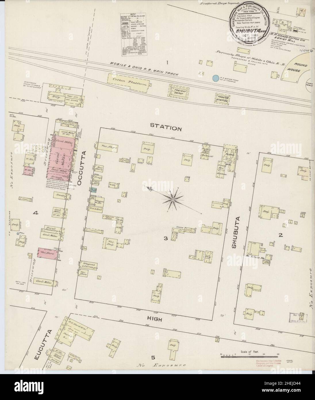 Sanborn Fire Insurance Map from Shubuta, Clarke County, Mississippi ...