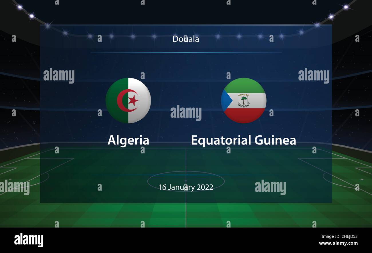 Algeria versus equatorial guinea africa cup of nations Stock Vector ...