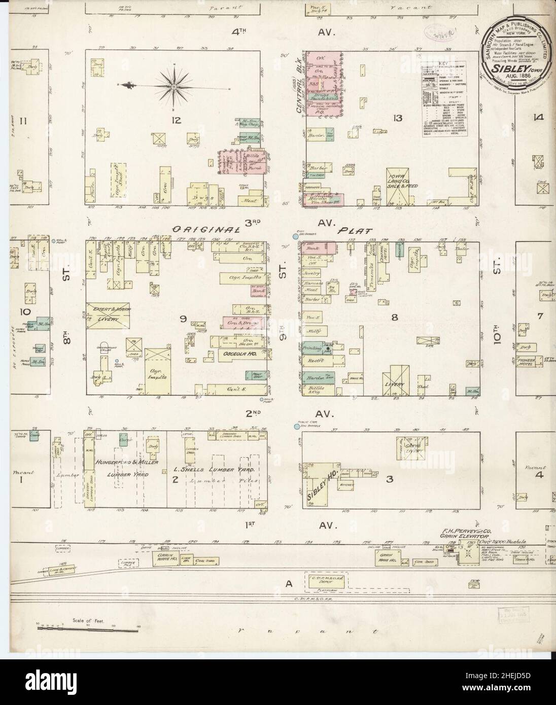 Sibley iowa map hi-res stock photography and images - Alamy