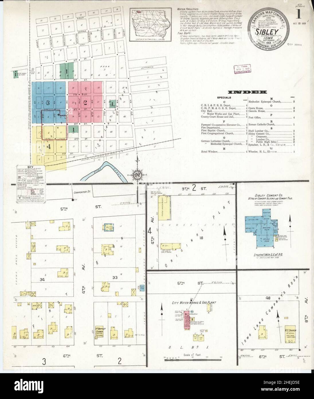 Sibley iowa map hi-res stock photography and images - Alamy