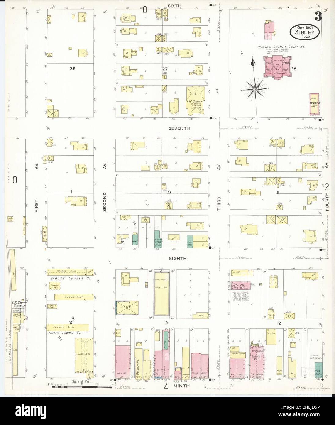 Sibley iowa map hi-res stock photography and images - Alamy