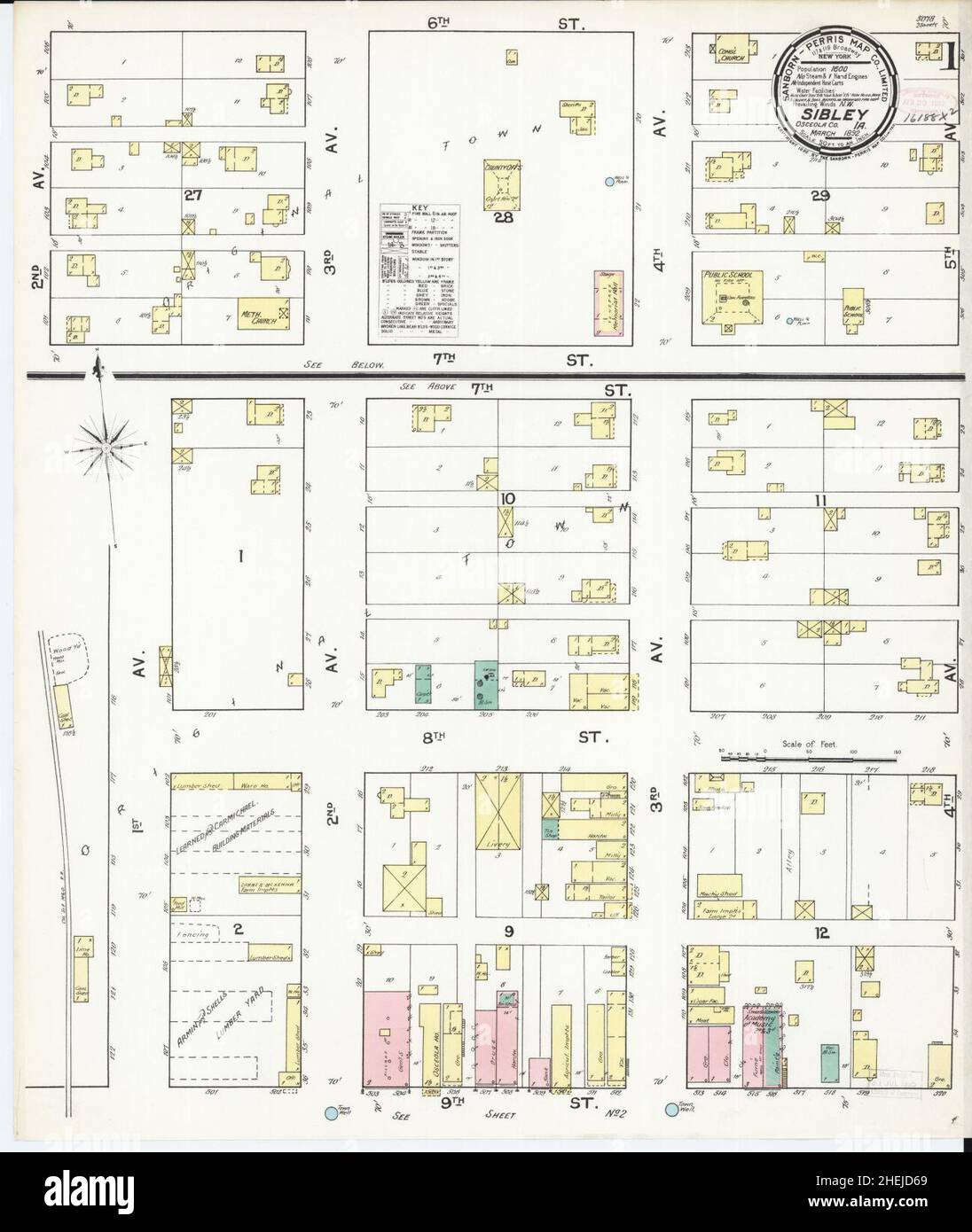 Sibley iowa map hi-res stock photography and images - Alamy