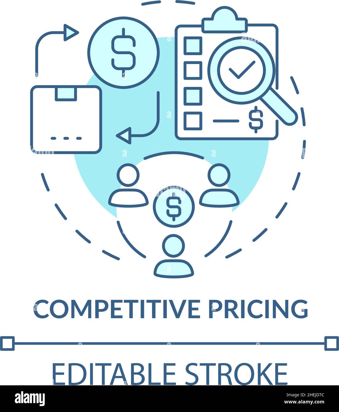 Competitive pricing turquoise concept icon Stock Vector Image & Art - Alamy