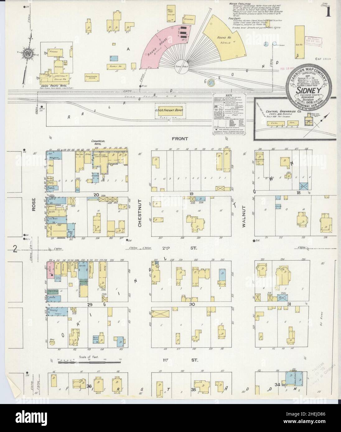 Map of sidney nebraska hi-res stock photography and images - Alamy