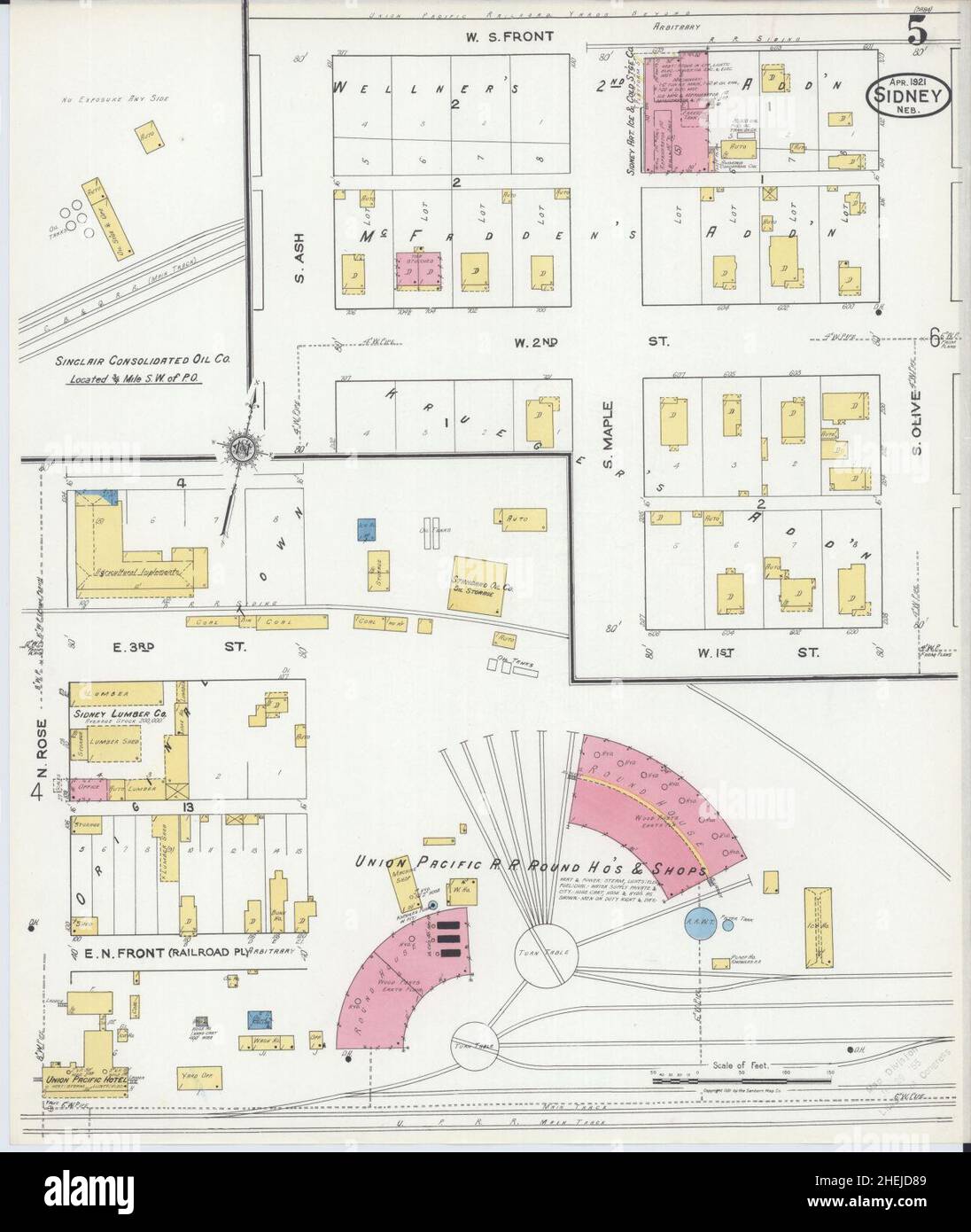 Sidney nebraska map hi-res stock photography and images - Alamy