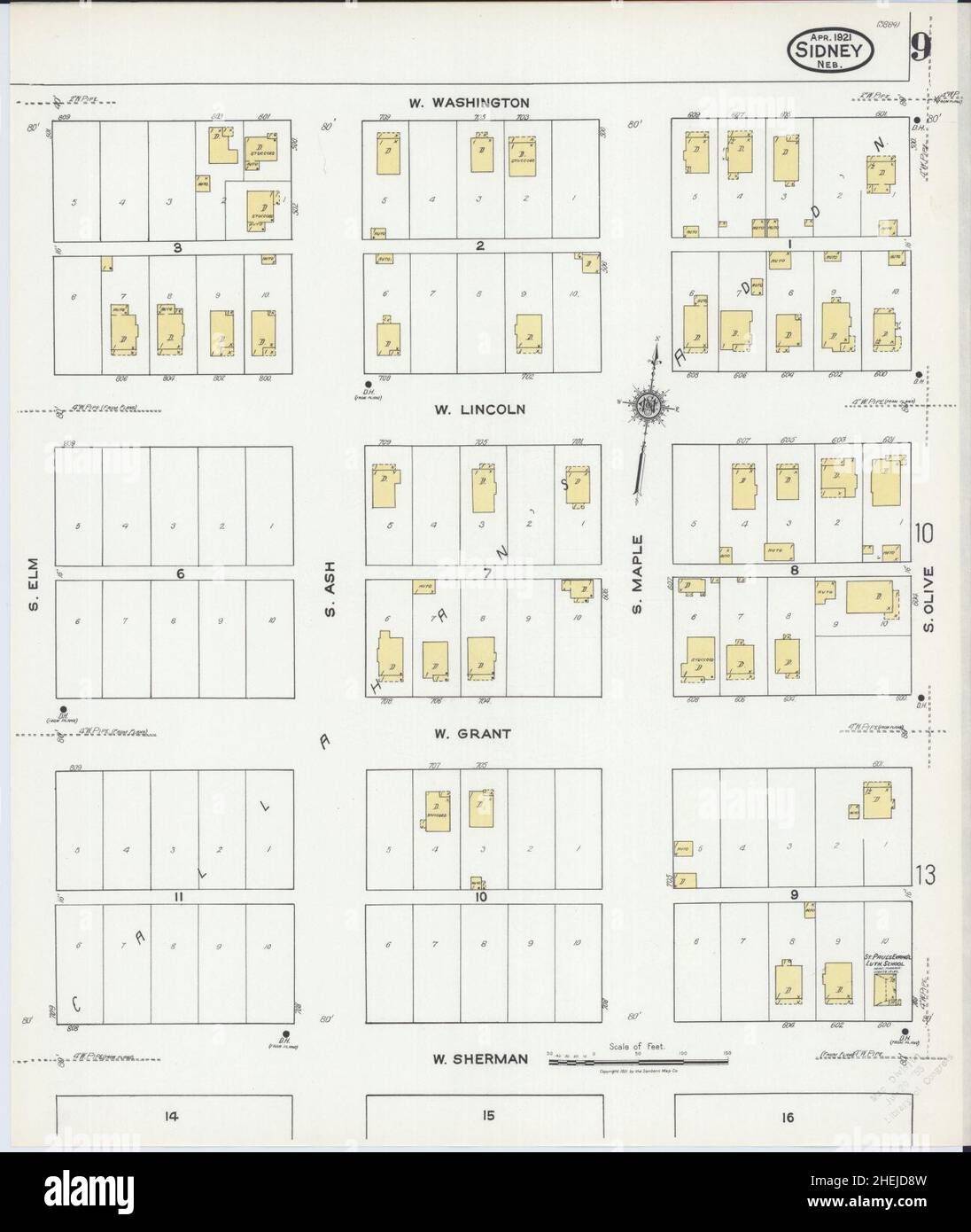 Sidney nebraska map hi-res stock photography and images - Alamy