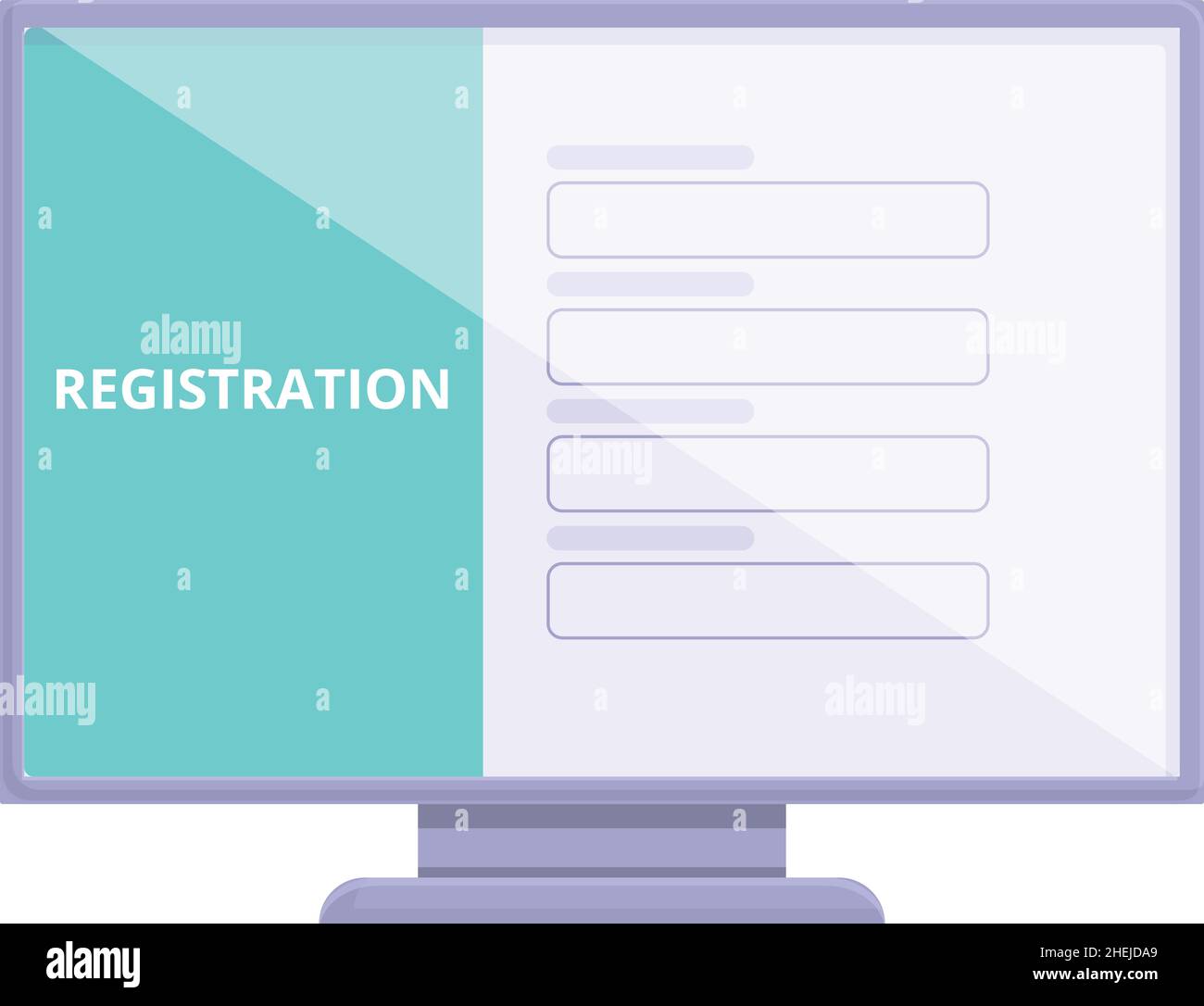 People register icon cartoon vector. Online user. Form login Stock ...