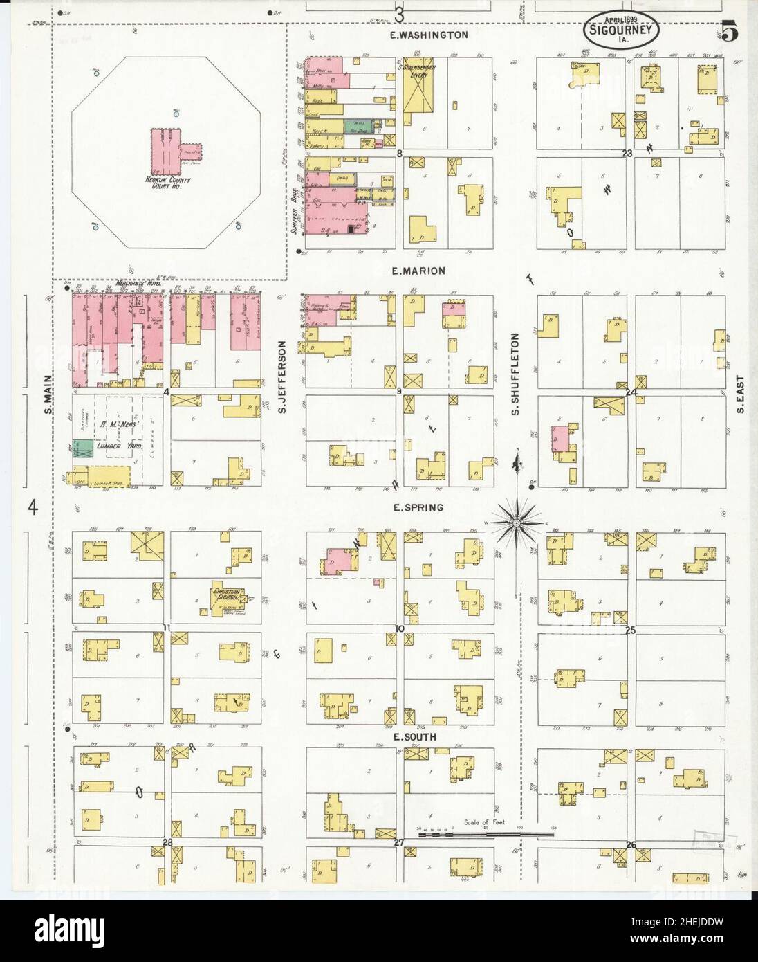 Sigourney map hi-res stock photography and images - Alamy