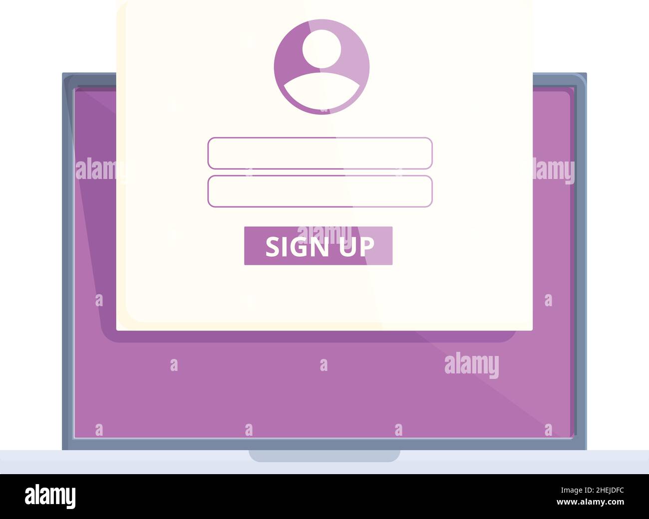 Business register icon cartoon vector. Online login. User form Stock ...