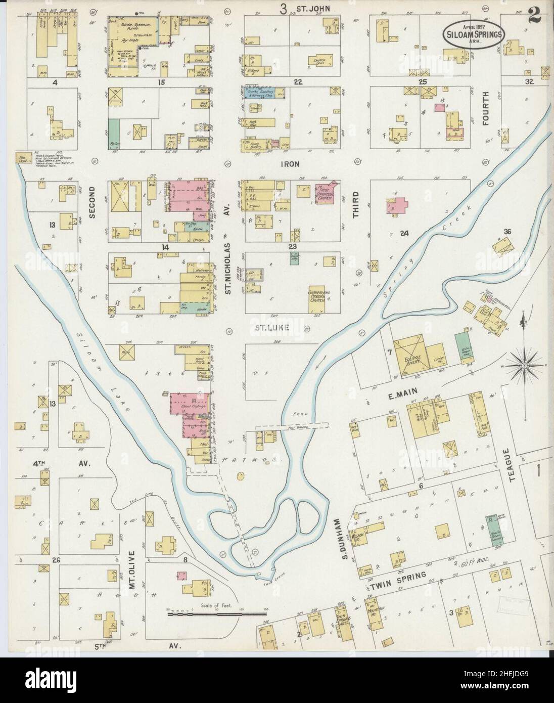 Sanborn Fire Insurance Map from Siloam Springs, Benton County, Arkansas ...