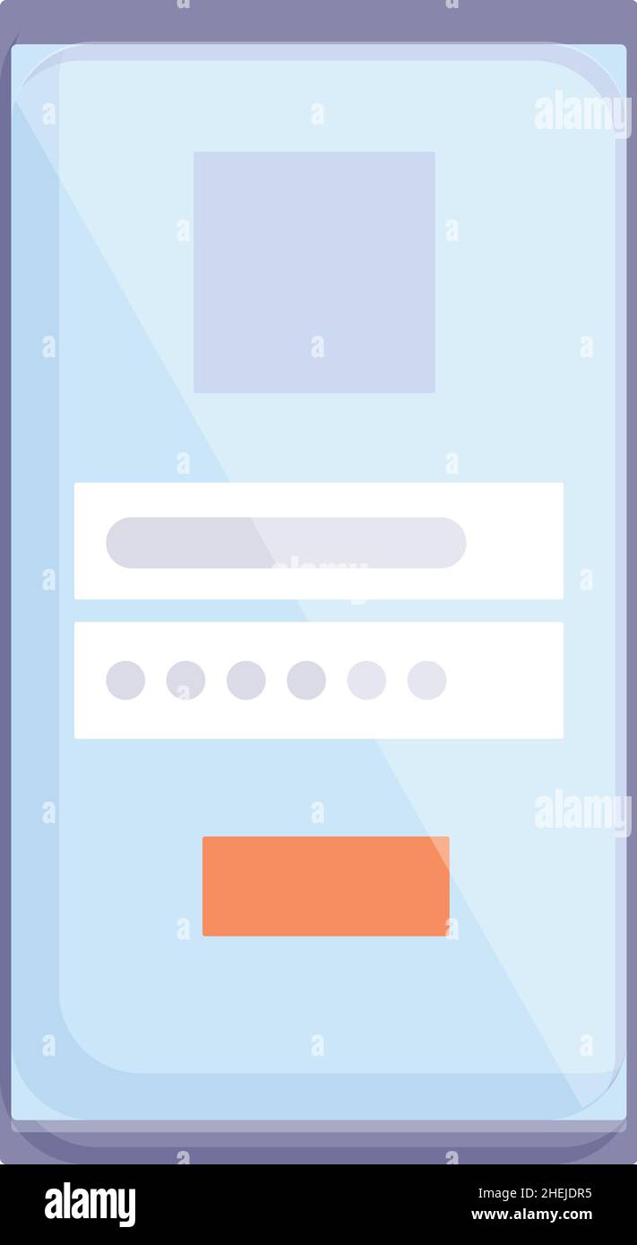 Web register icon cartoon vector. Online form. Login account Stock ...