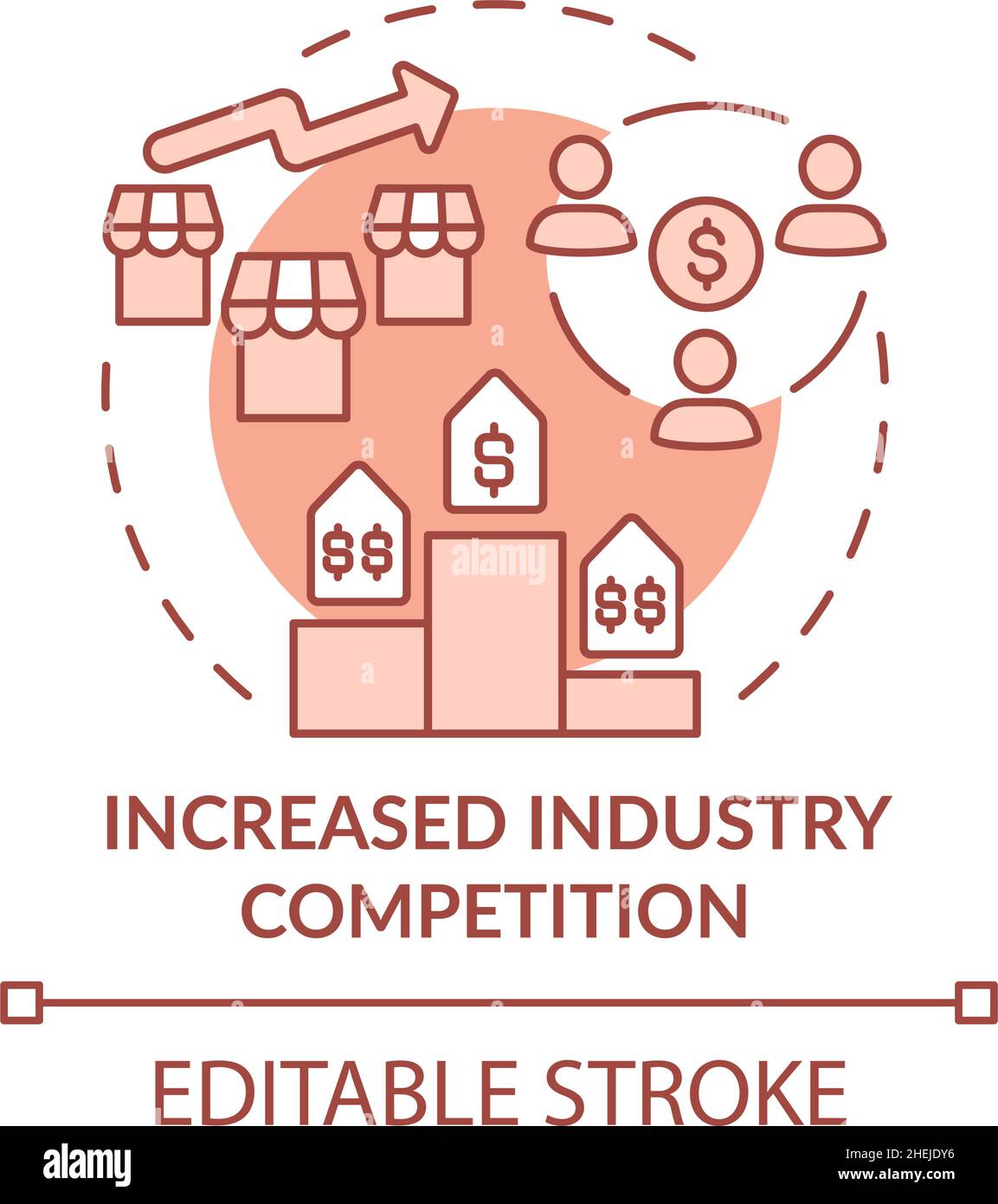 Industry competition terracotta concept icon Stock Vector Image & Art ...