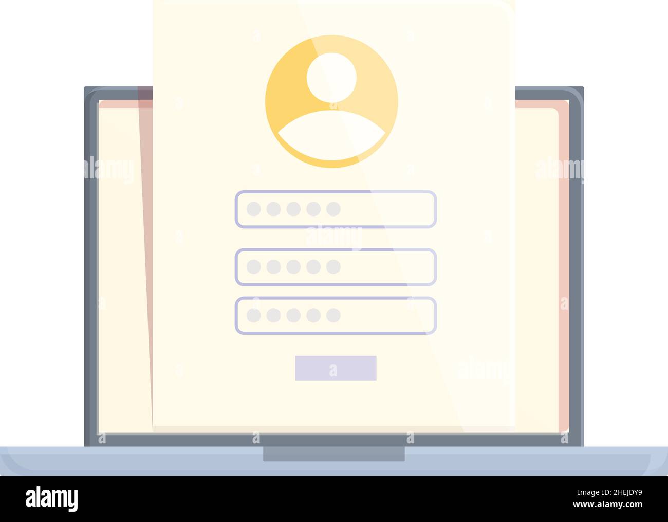 Computer register icon cartoon vector. User online. People web Stock ...