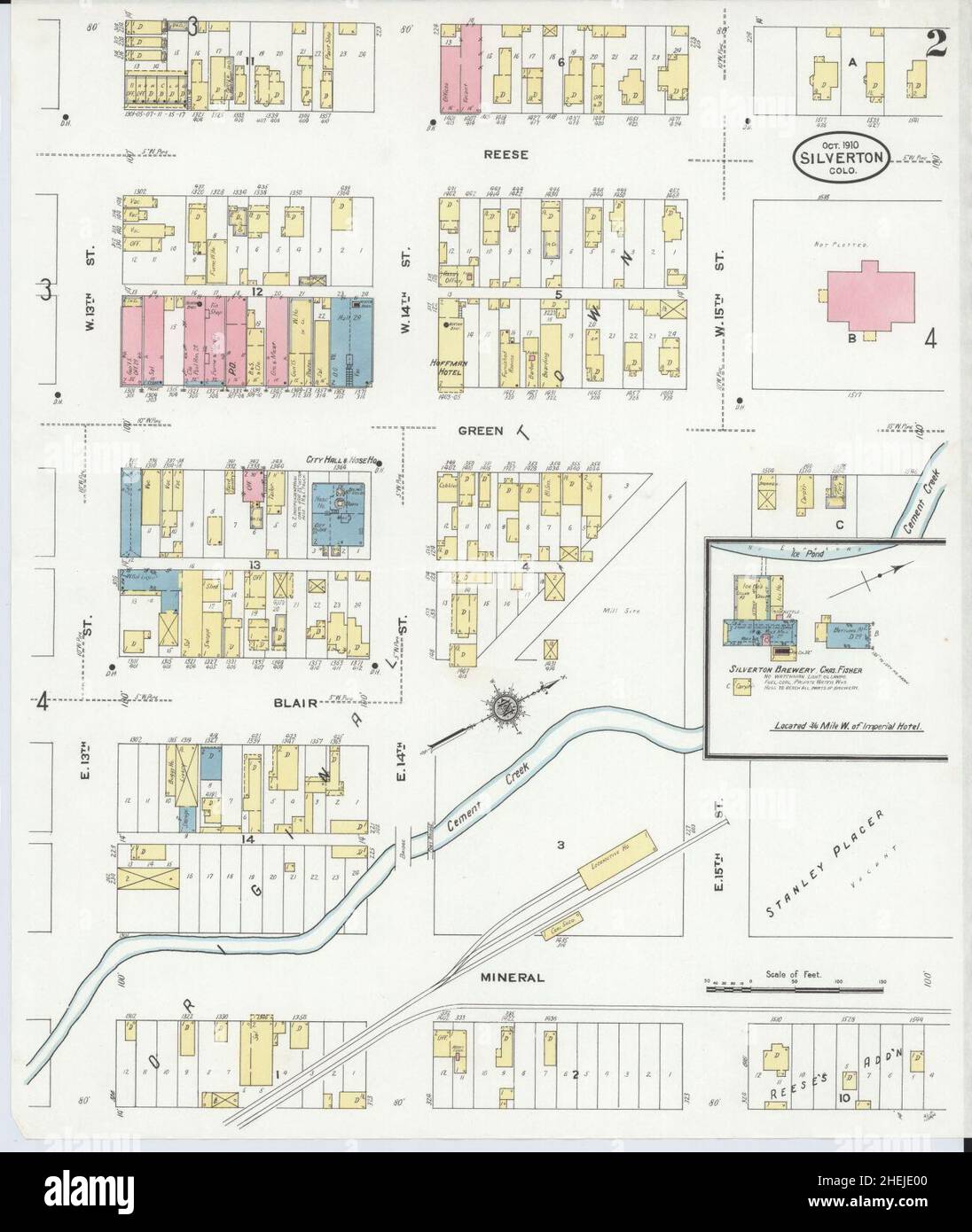 Silverton colorado map hi-res stock photography and images - Alamy