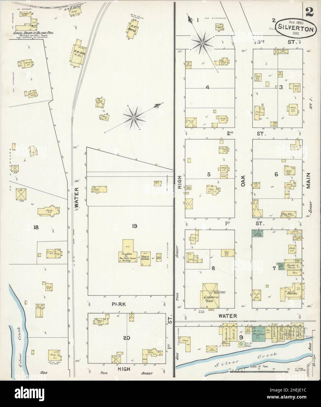 Map of silverton oregon hi-res stock photography and images - Alamy