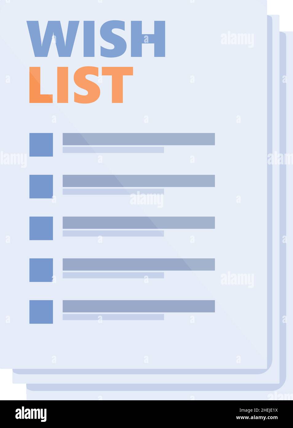 Write shopping wish list Stock Vector Images - Alamy