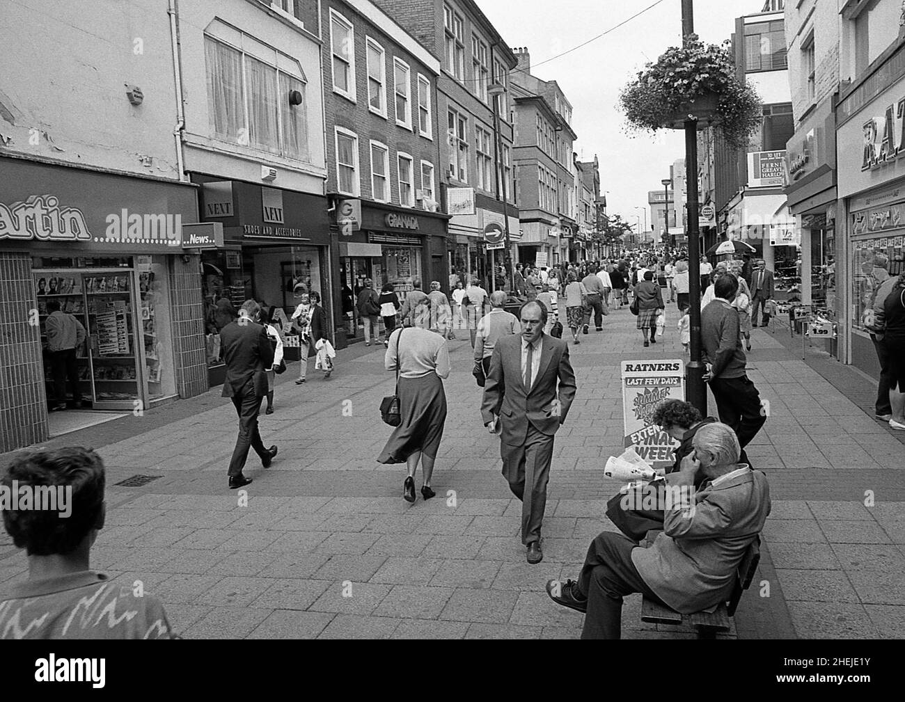 Chamber Street, Nottingham UK 1988 Stock Photo - Alamy