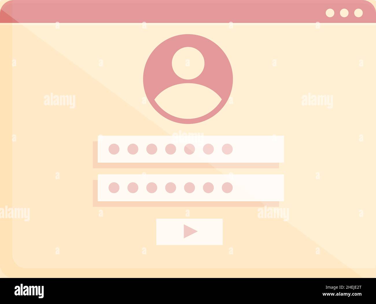 Membership register icon cartoon vector. Online user. Web login Stock ...