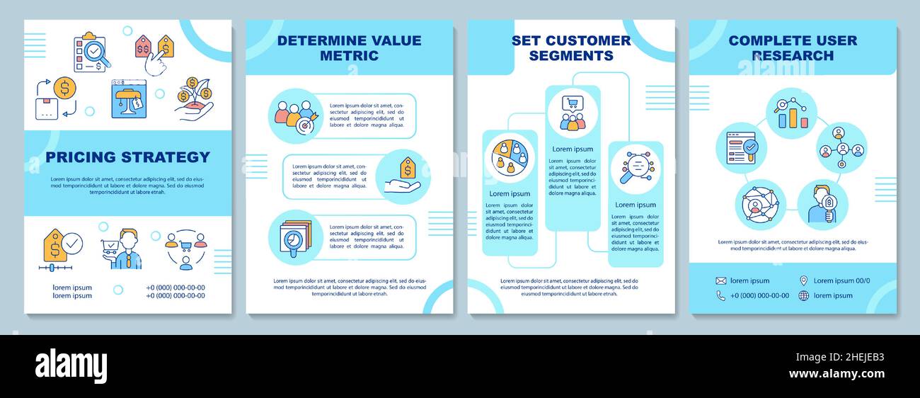Pricing strategy steps brochure template Stock Vector Image & Art - Alamy