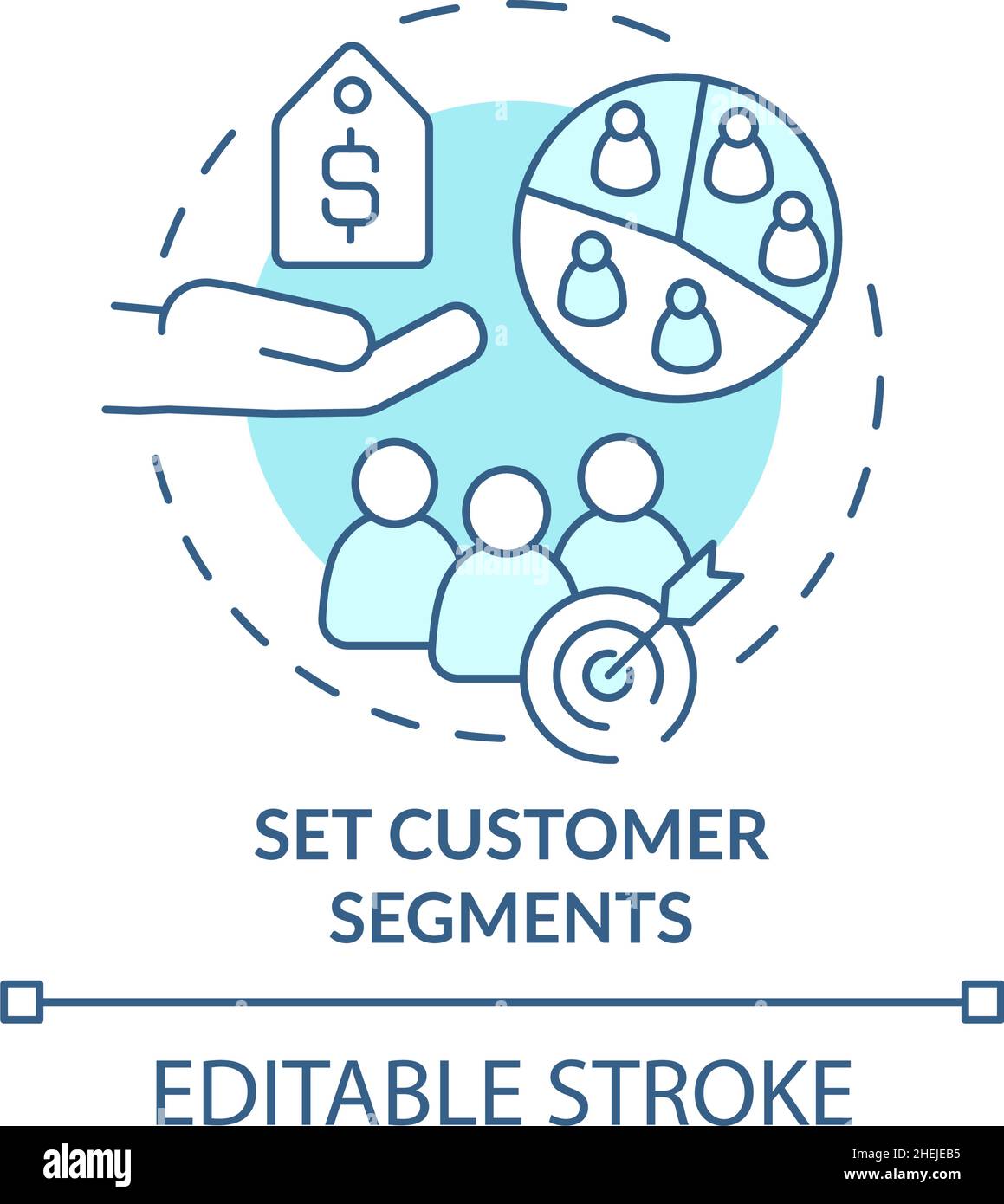 Set customer segments turquoise concept icon Stock Vector Image & Art ...