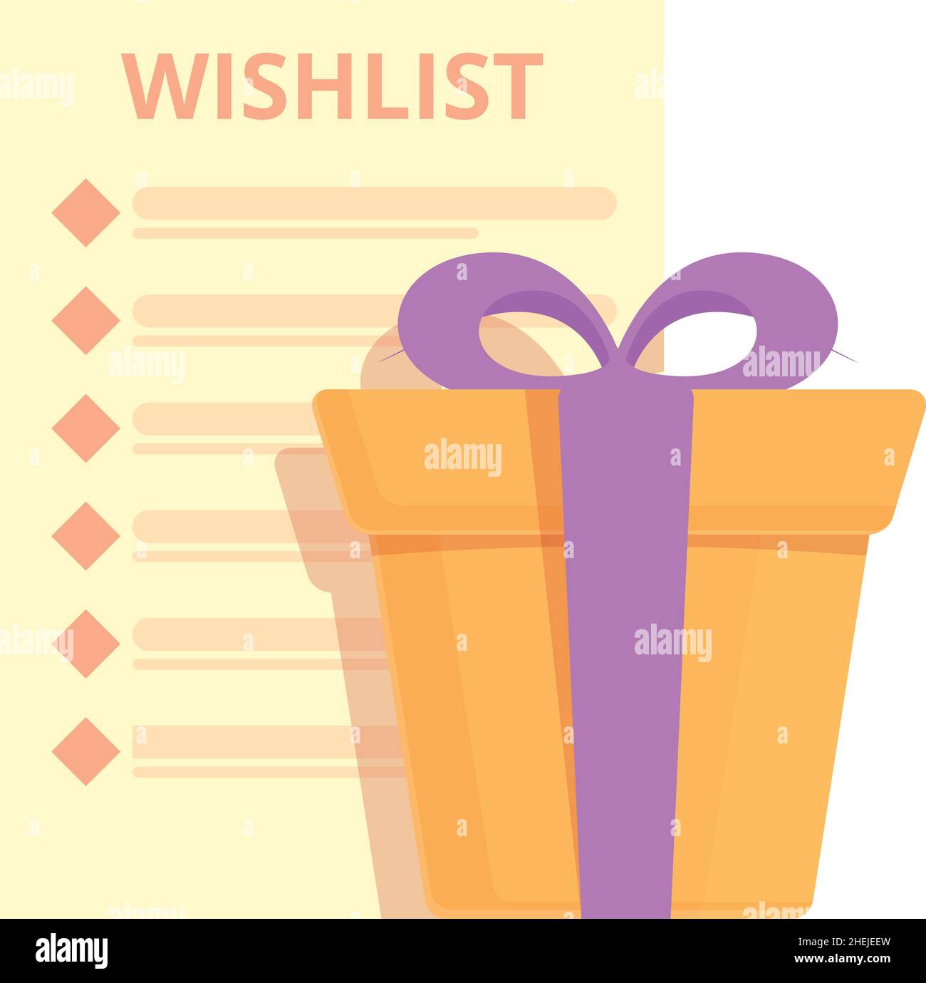 Gift box wishlist icon cartoon vector. Buy order. Shop write Stock ...