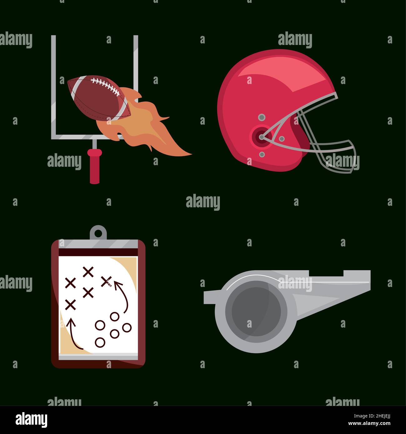 american football icons Stock Vector Image & Art - Alamy