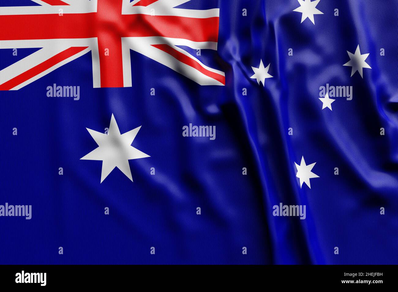 3D illustration of Australia national developing flag. Country symbol ...