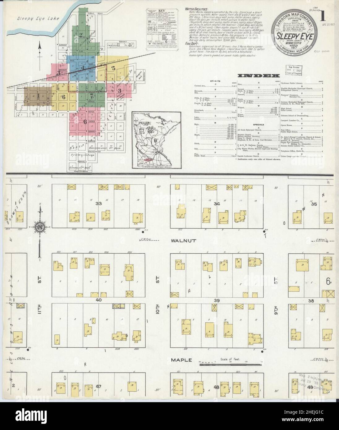 Map of sleepy eye minnesota hi-res stock photography and images - Alamy