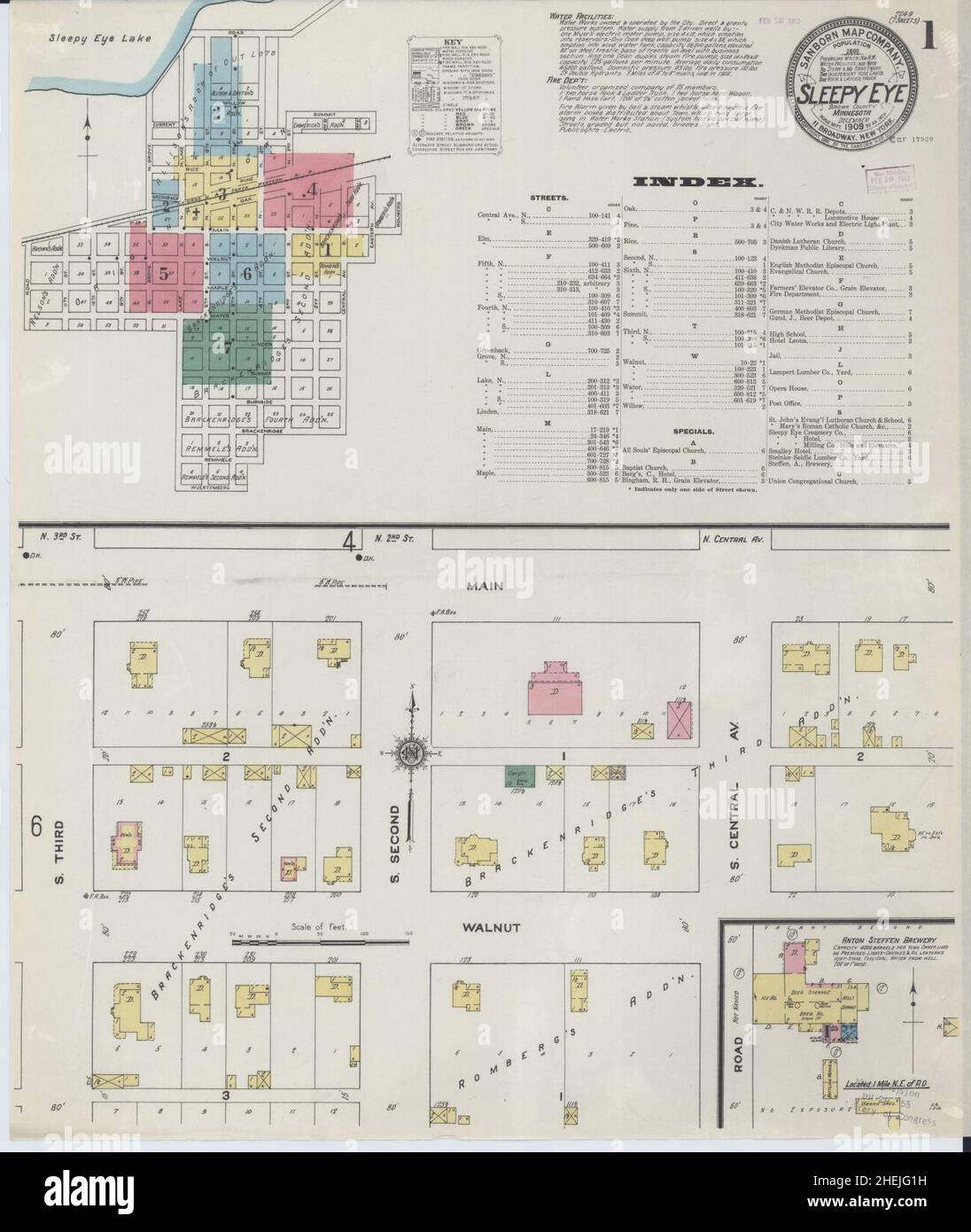 Map of sleepy eye hi-res stock photography and images - Alamy