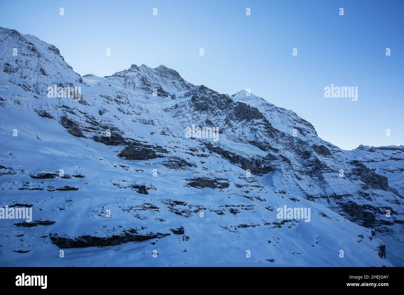 Jungfraujoch, Eiger, snow, Alps, Switzerland, mountains, Europe Stock ...