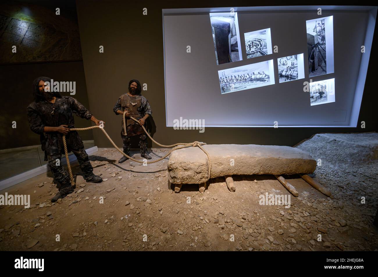 Sanliurfa, Turkey. Interior and artefacts of the archaeological museum ...