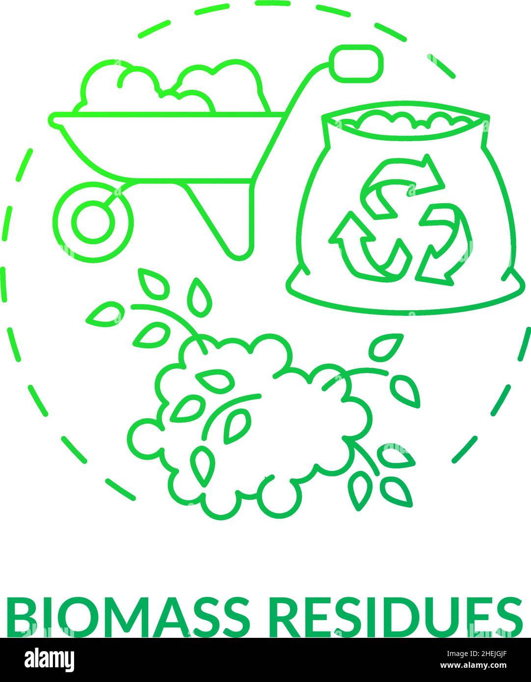 Biomass residues green gradient concept icon Stock Vector Image & Art ...