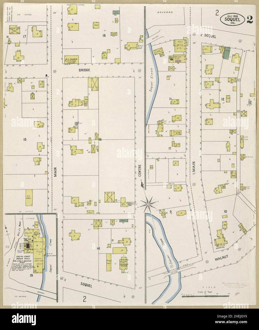 Sanborn Fire Insurance Map from Soquel, Santa Cruz County, California ...