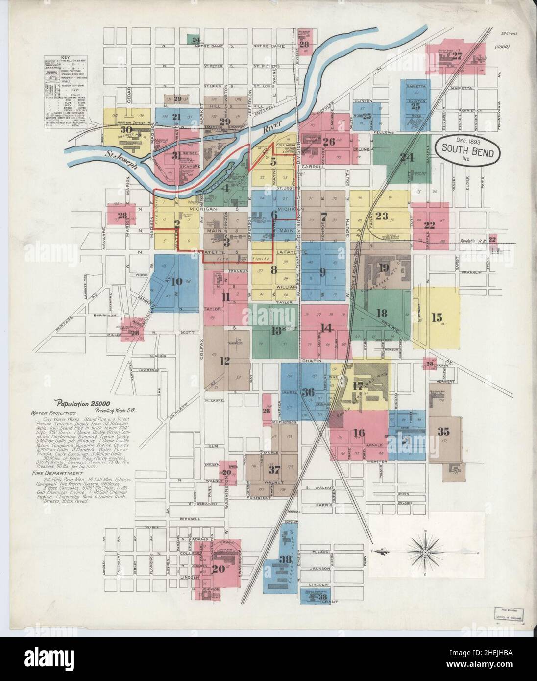 Saint joseph indiana map hi-res stock photography and images - Alamy