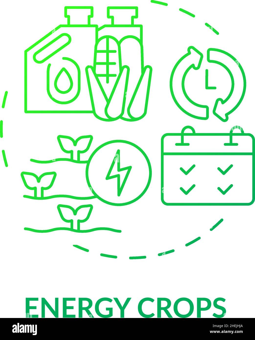 Energy crops green gradient concept icon Stock Vector Image & Art - Alamy