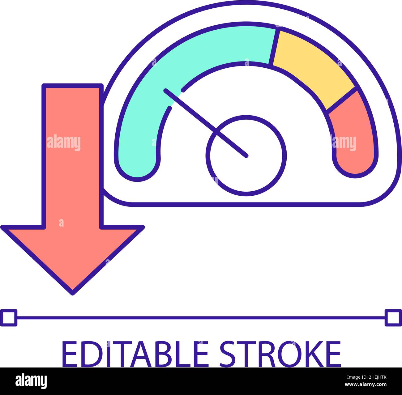 Reduction of power load RGB color icon Stock Vector Image & Art - Alamy