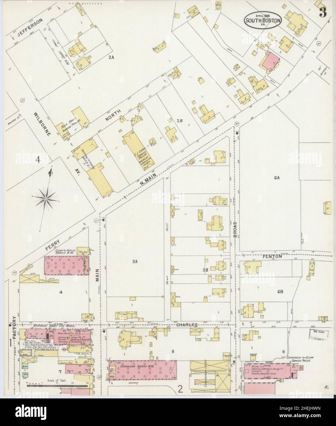 Map of south boston virginia hi-res stock photography and images - Alamy