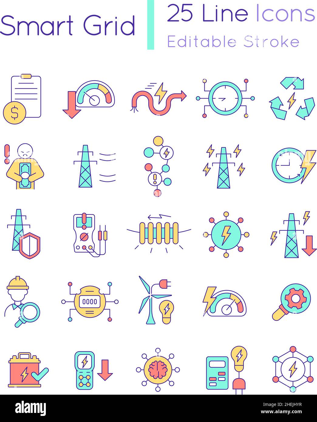 Smart energy grid vector art hi-res stock photography and images - Alamy