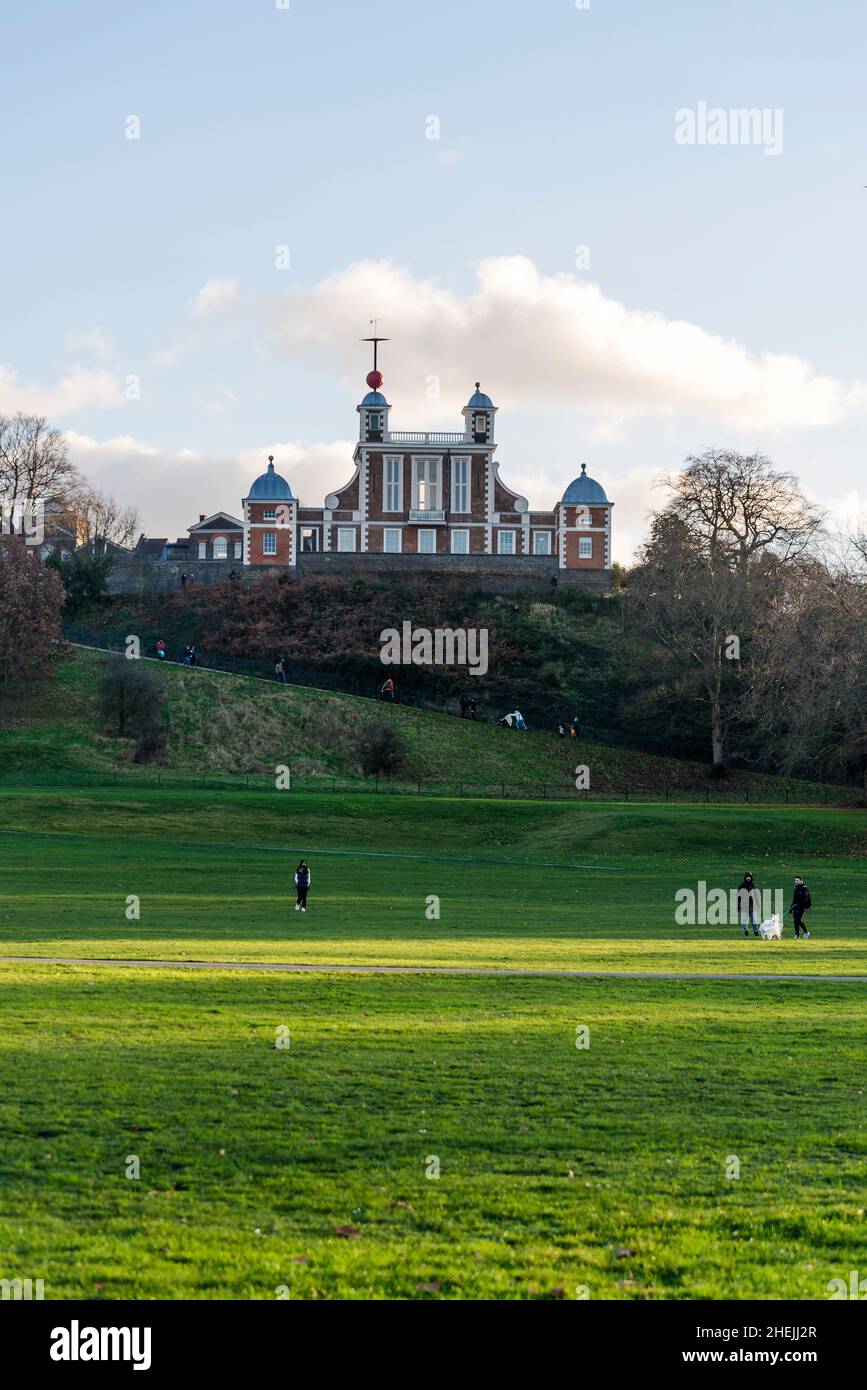 Greenwich Park and a view of Flamsteed House which is the original ...