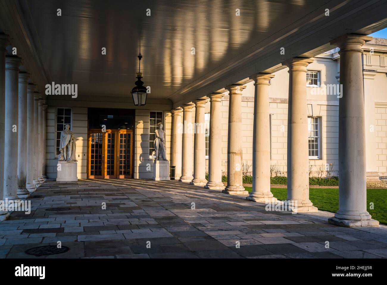 Colonnade of The Queen's House that was added in 1807 to connect then ...