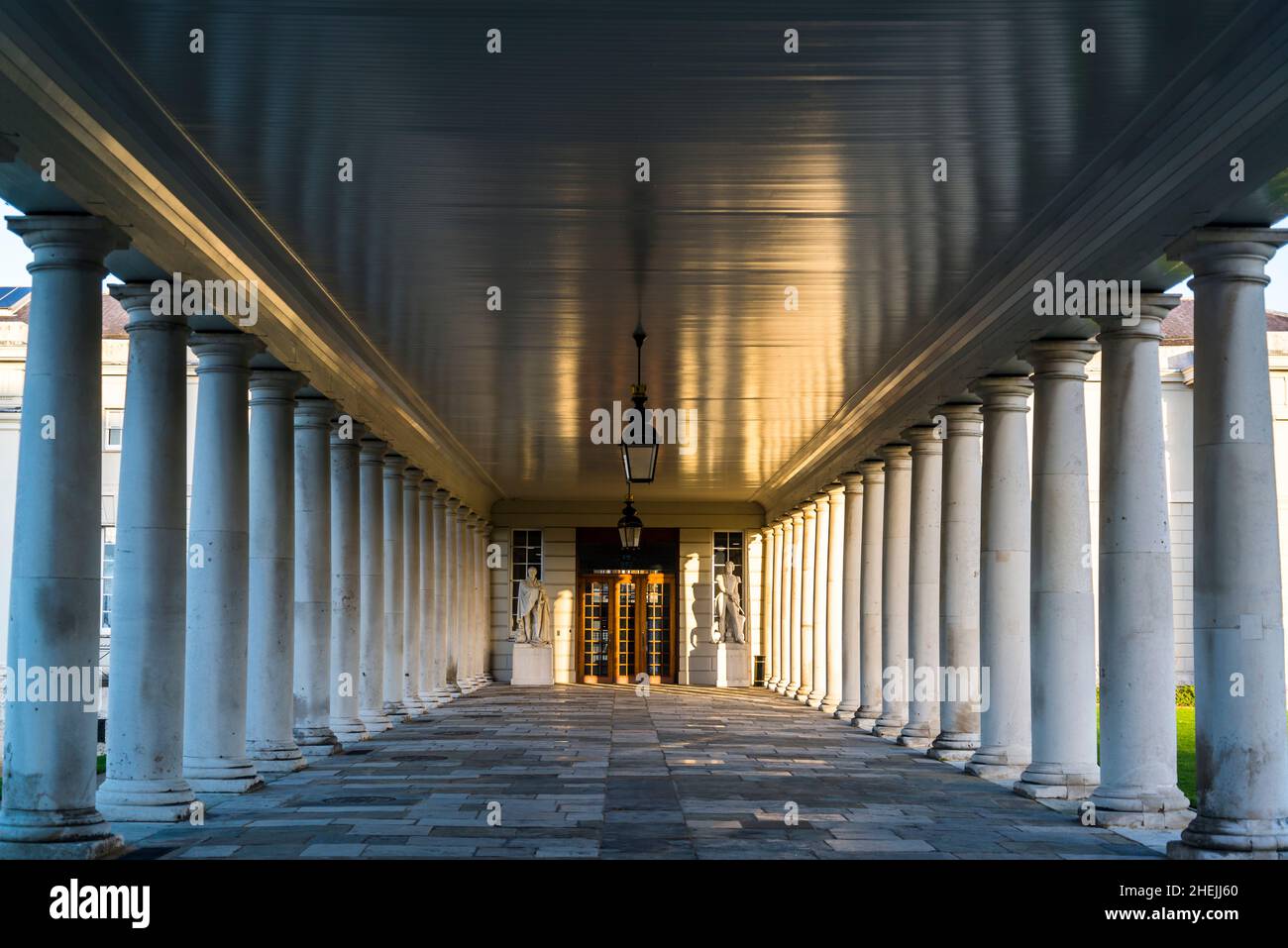 Colonnade of The Queen's House that was added in 1807 to connect then ...