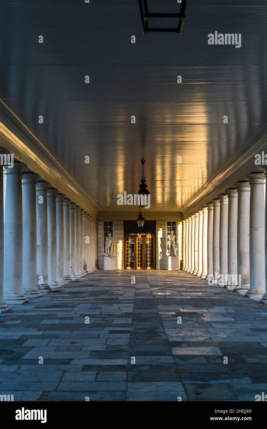 Colonnade of The Queen's House that was added in 1807 to connect then ...
