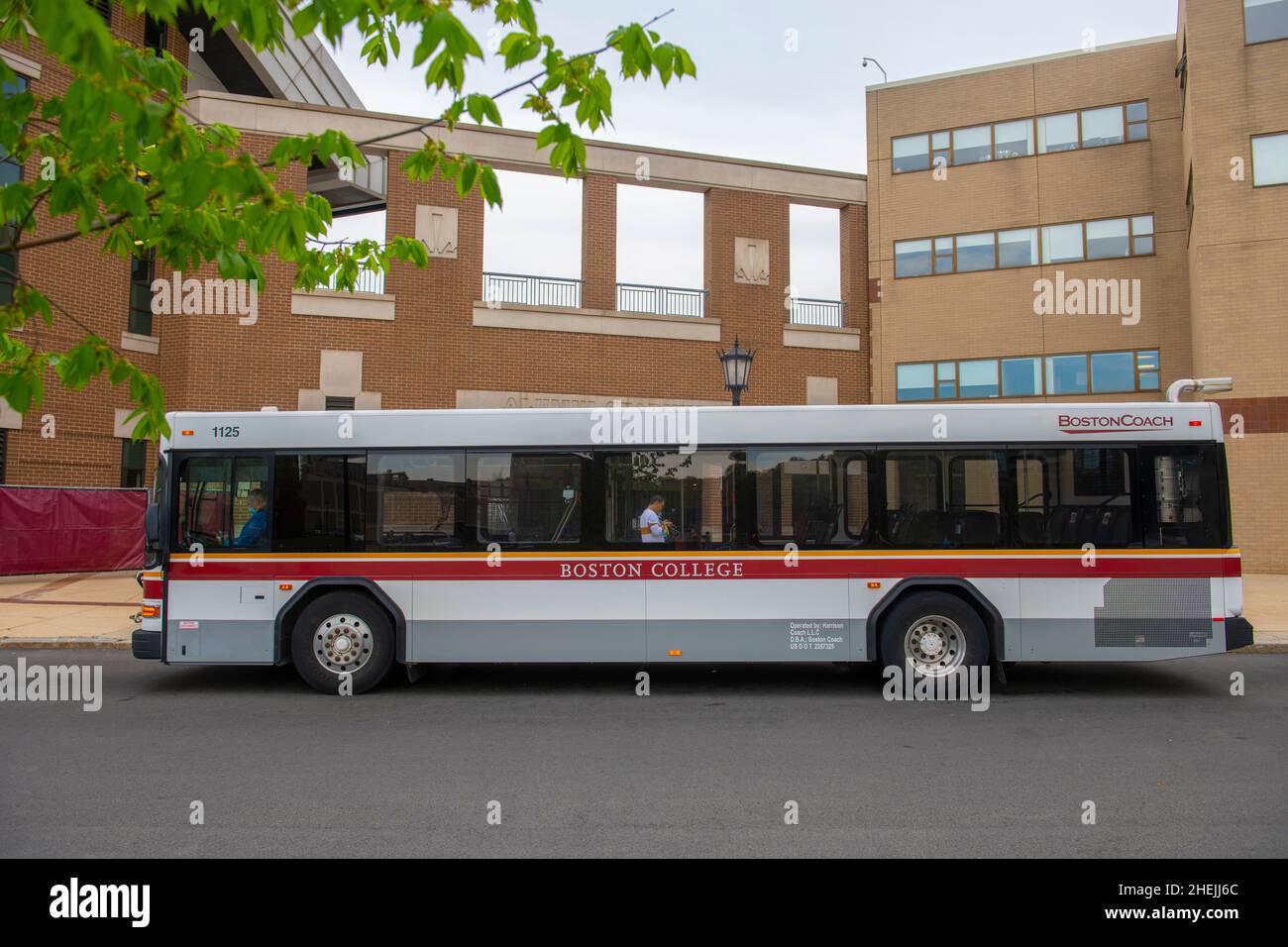 Shuttle Bus in Boston College main campus in Chestnut Hill, city of ...